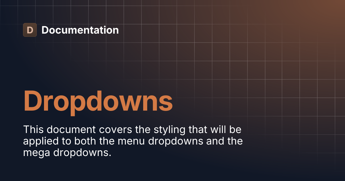 Dropdowns | Documentation